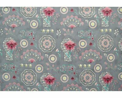 The Textile Pantry "Melba Collection" in Grey/Pink Fabric by Leesa Cha ...